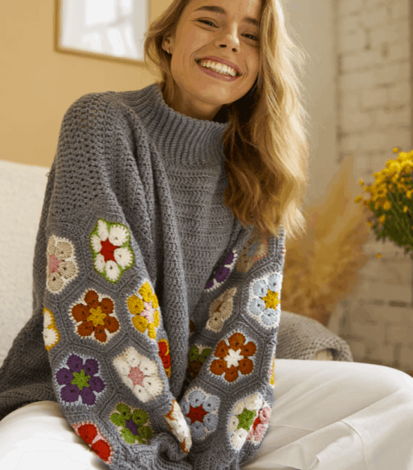 Crochet African Flower Sweater by TSCrochetDesign - crochet envy
