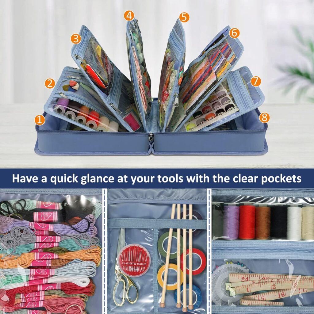 Crochet Storage Tote, Large Capacity Travel Packing Organizer by FINPAC ...