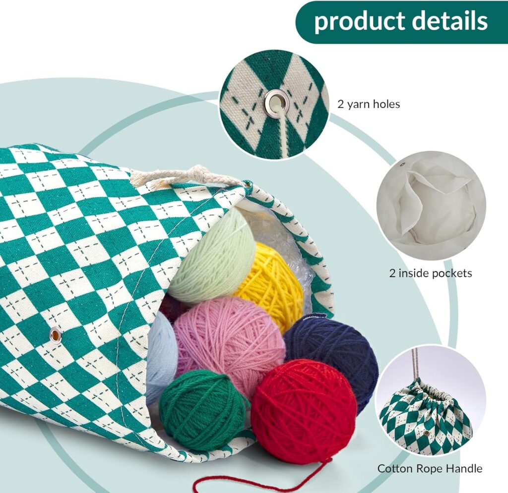 Peixty Small Yarn Bag with Two Pockets - crochet envy
