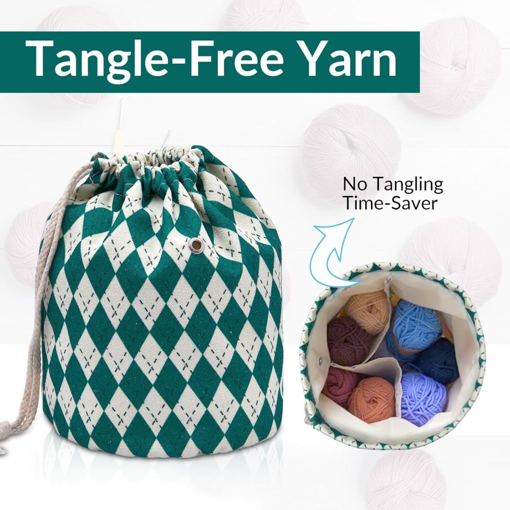 Peixty Small Yarn Bag with Two Pockets - crochet envy
