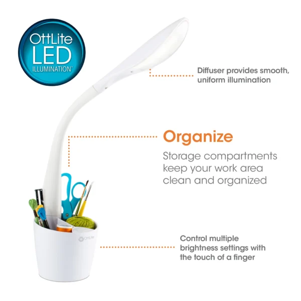LED Desk Space Organizer Lamp - crochet envy