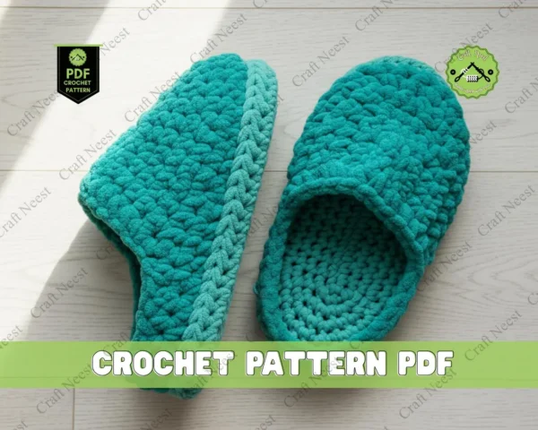 Simple Crochet Slippers Pattern